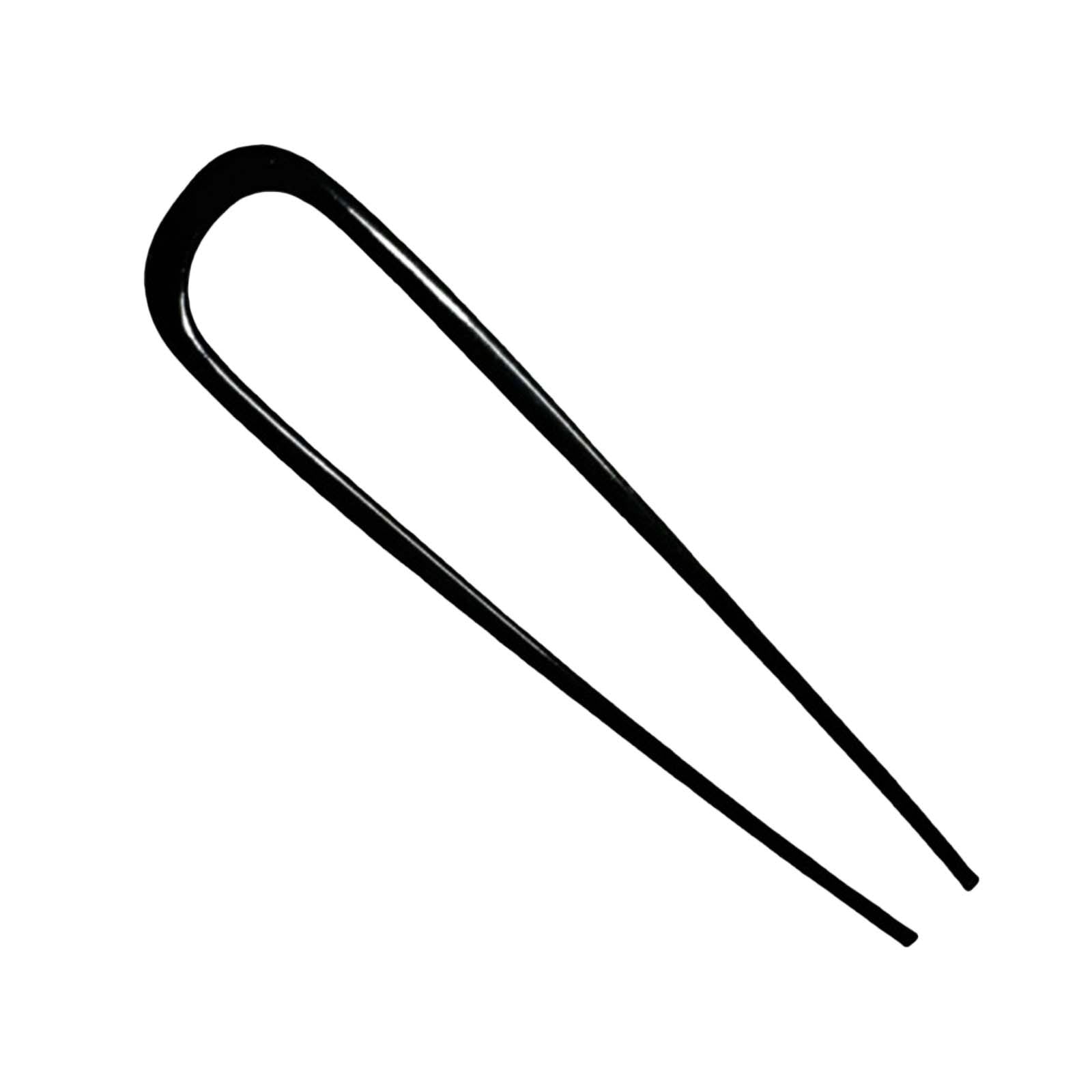 U Shaped Double Prong Hair Fork Metal Alloy Hairpin For Women Secure ...