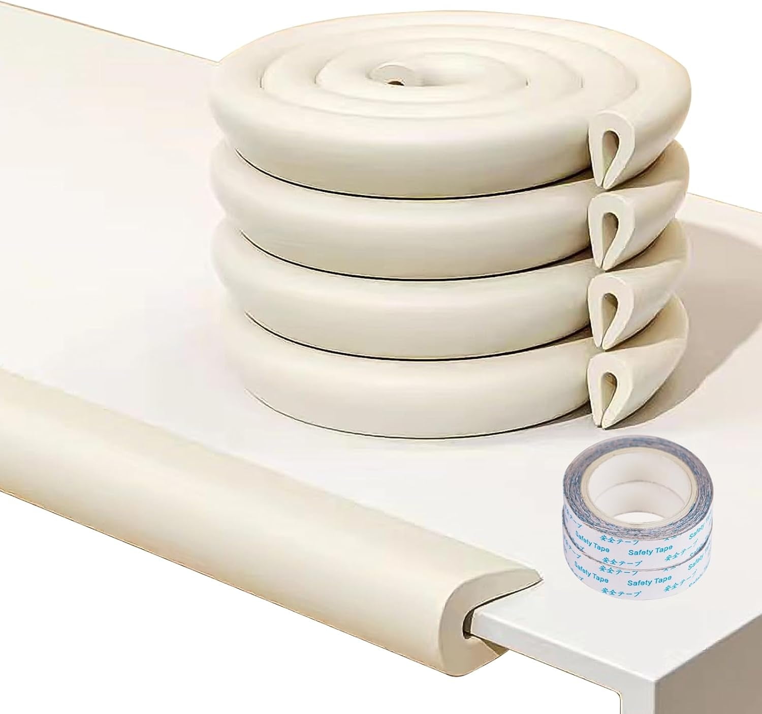 U-Shaped Foam Edge Protectors for Baby Proofing (4m Total) - 2cm Thick ...