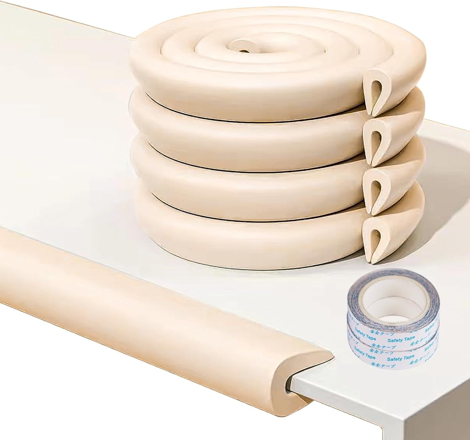 U-Shaped Foam Edge Protectors for Baby Proofing (4m Total) - 2cm Thick ...