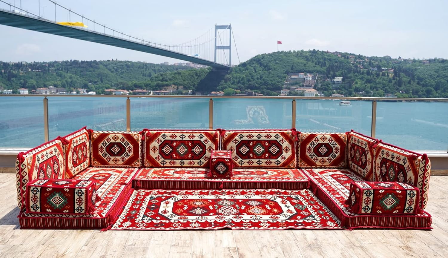 U Shaped Foldable Sofa Bed, Turkish Sofa, Arabic Floor Cushions for ...