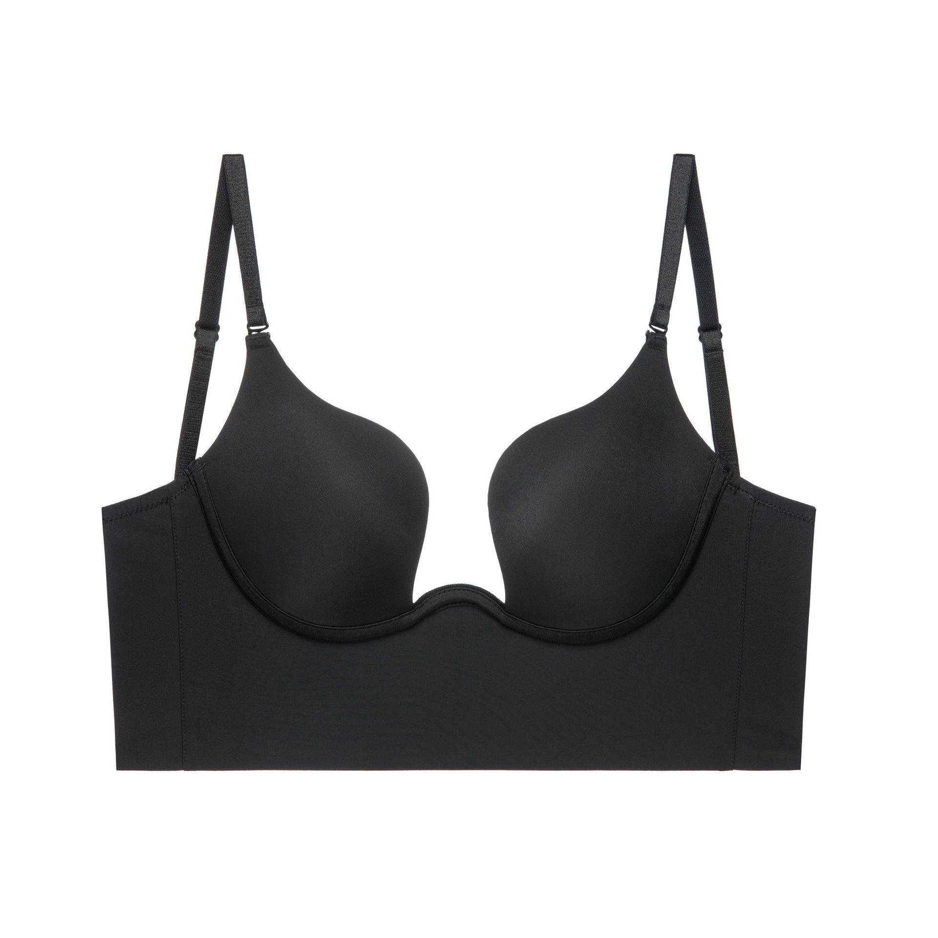 U-Shaped Glossy Bare Back Bra Beauty Back Small Breast Push up ...