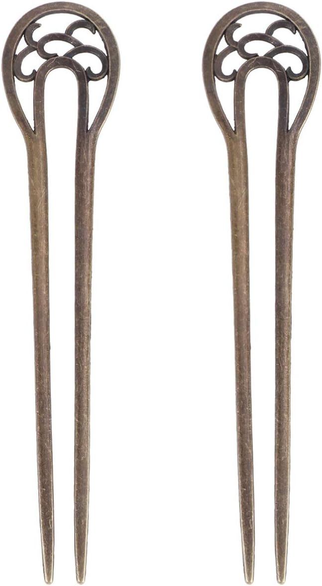 U Shaped Hair Pin Hair 2pcs Vintage Hair Chopsticks U Shape Hair Fork ...