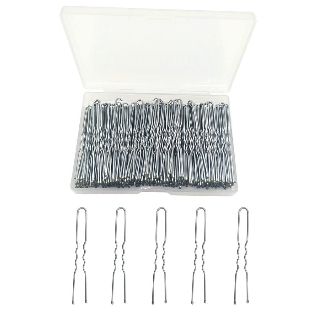 U Shaped Hair Pins，200Pcs 6cm Bun Hair Pins with Storage Box by ...