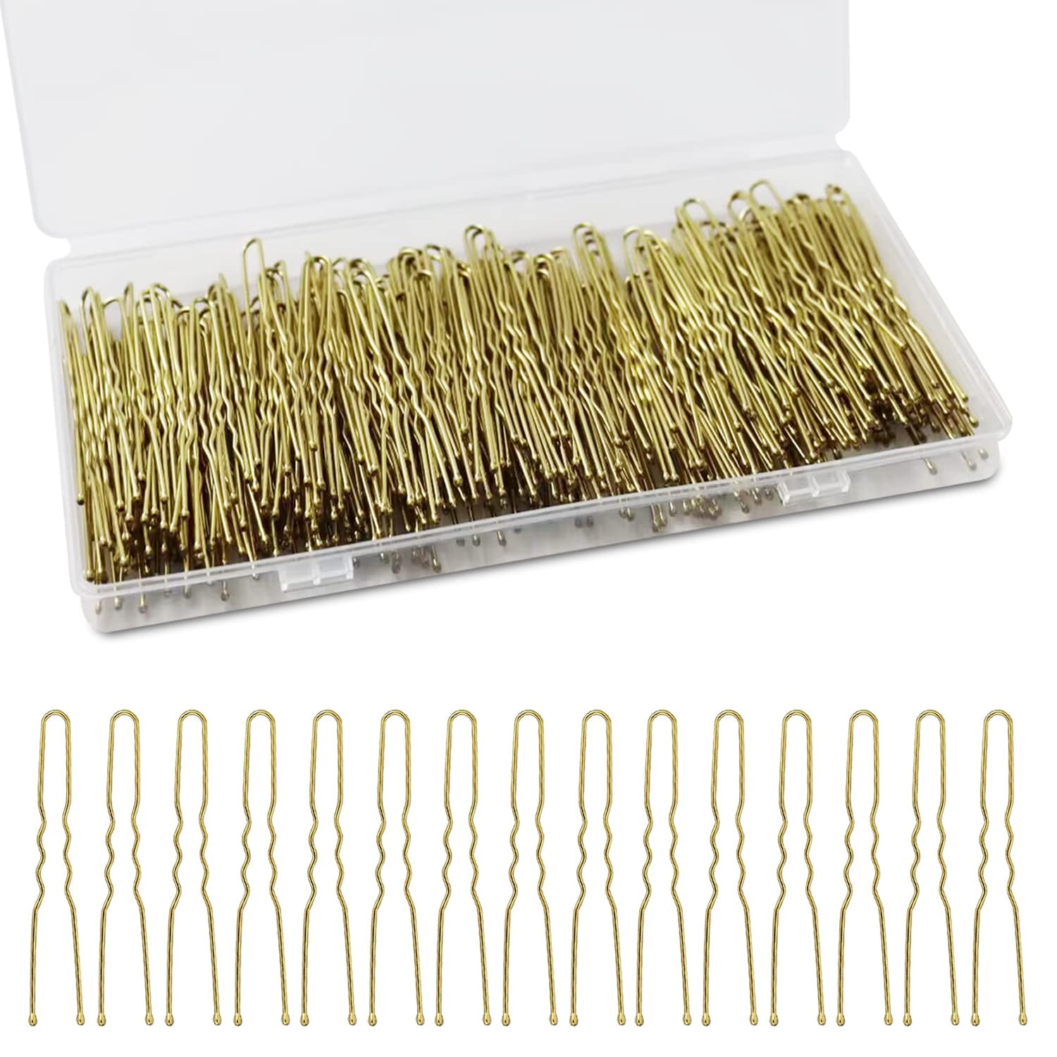 U Shaped Hair Pins, 240 pieces Blonde Bun Hair Pins U Pins Blonde Bobby ...