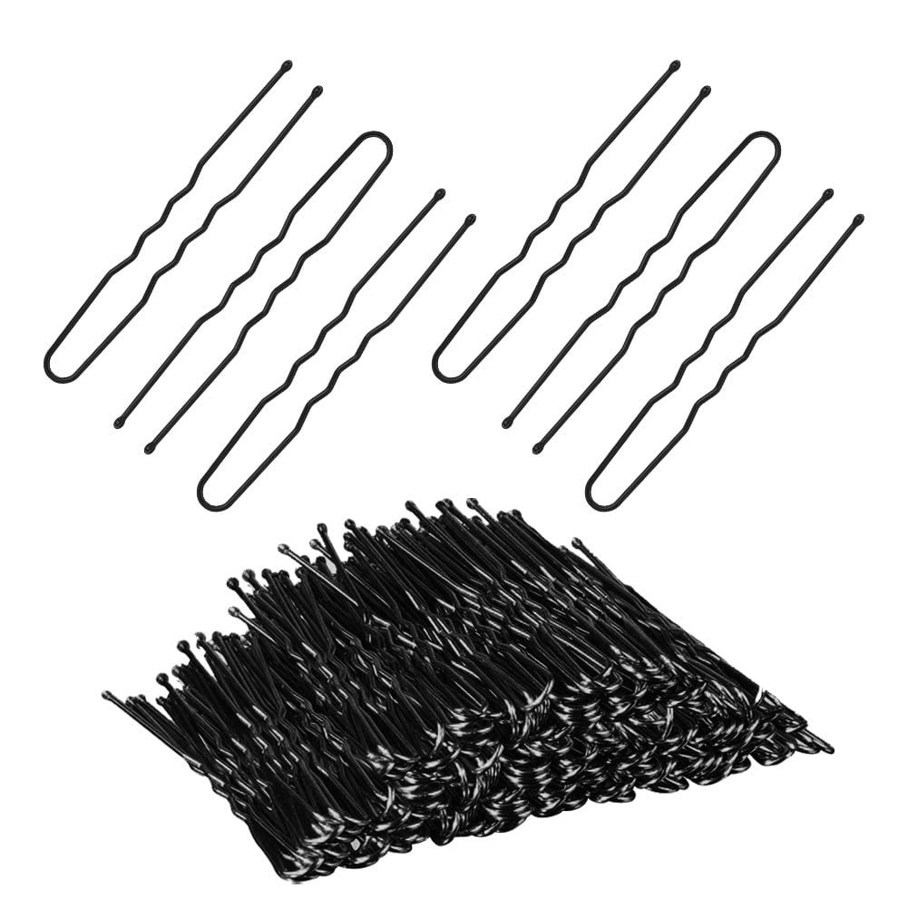 U Shaped Hair Pins Bun Hairpin Black Metal Bobby Pin Hair Clips for ...