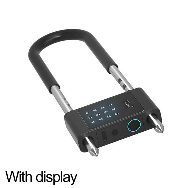 U-Shaped Lock Fingerprint/Password/Card Padlock Glass Door Lock For For ...