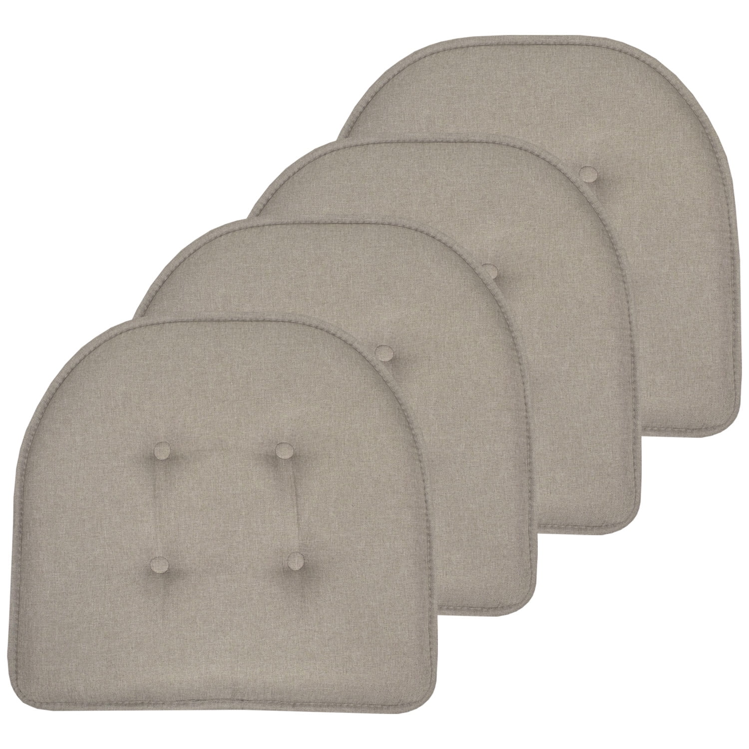 U-Shaped Non-Slip Indoor Memory Foam Chair Cushion Seat Pads, 4 Pack ...