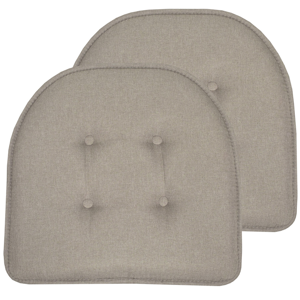 U-Shaped Memory Foam No Slip Back 16 x 17 Chair Pad Cushion 2, 4, 6 or ...