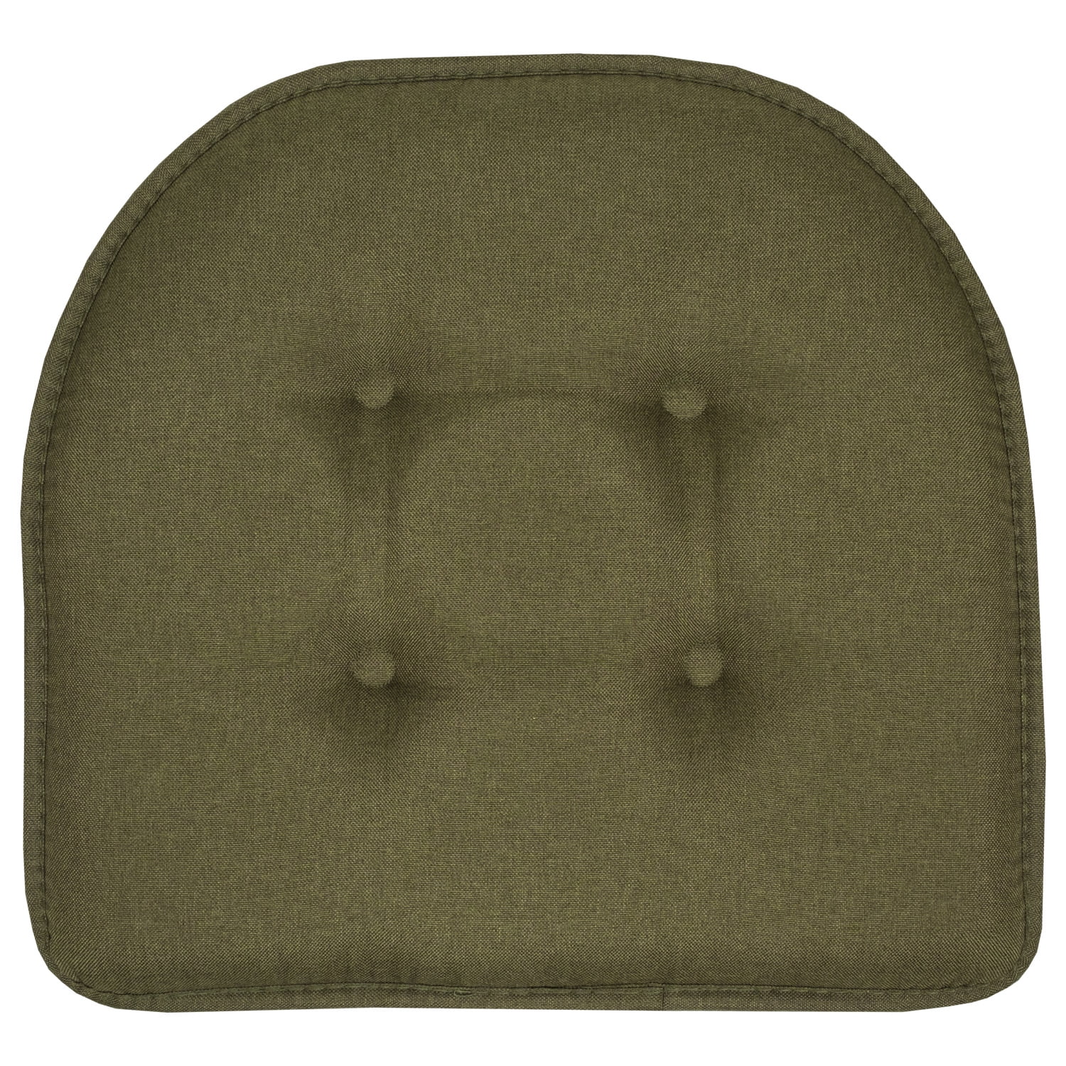 U-Shaped Memory Foam No Slip Back 17 x 16 Chair Pad 2 Pack Army Green ...