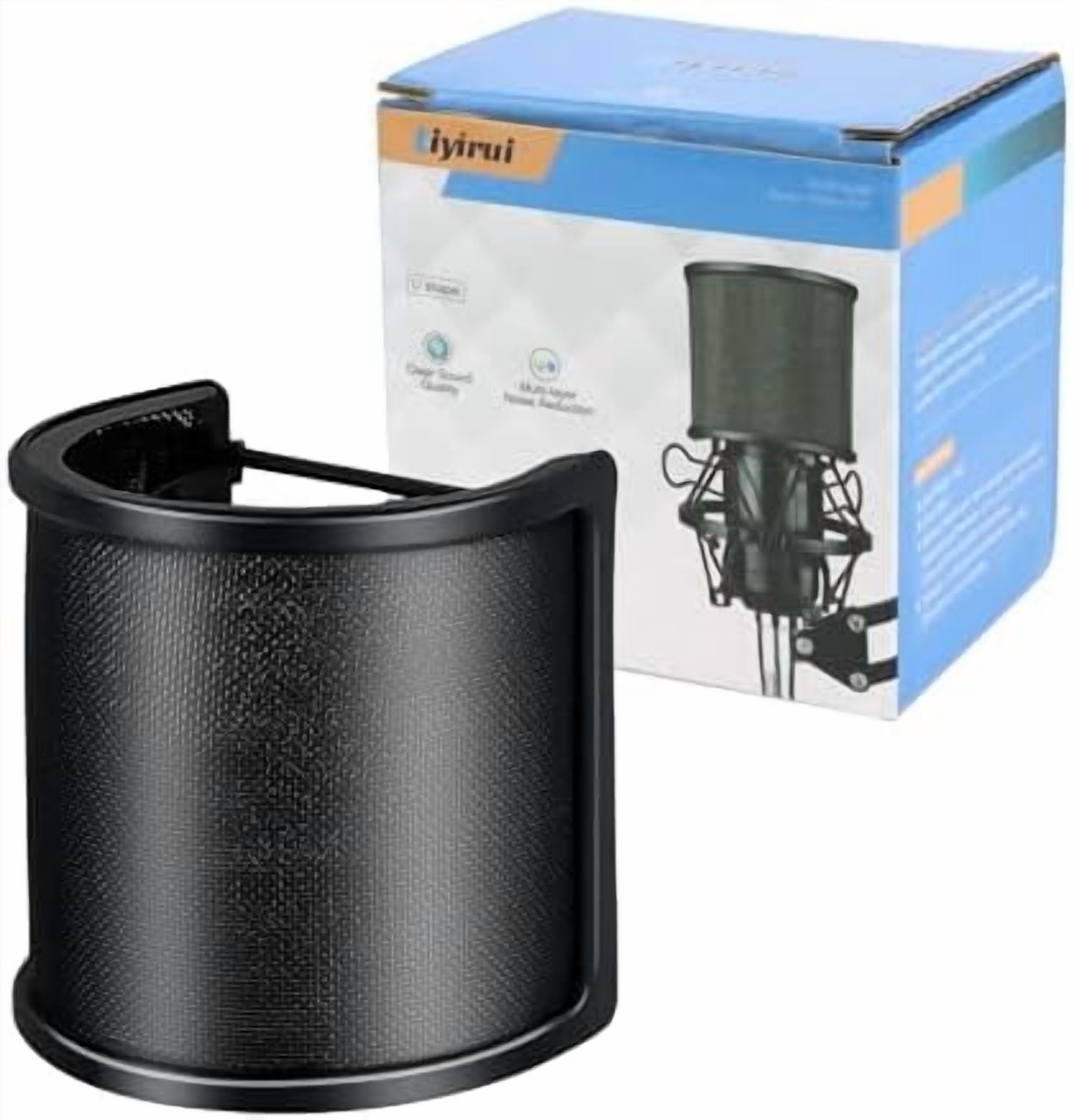 U-Shaped Mic Pop Filter,Upgraded Three Layers[Metal Mesh & Foam ...