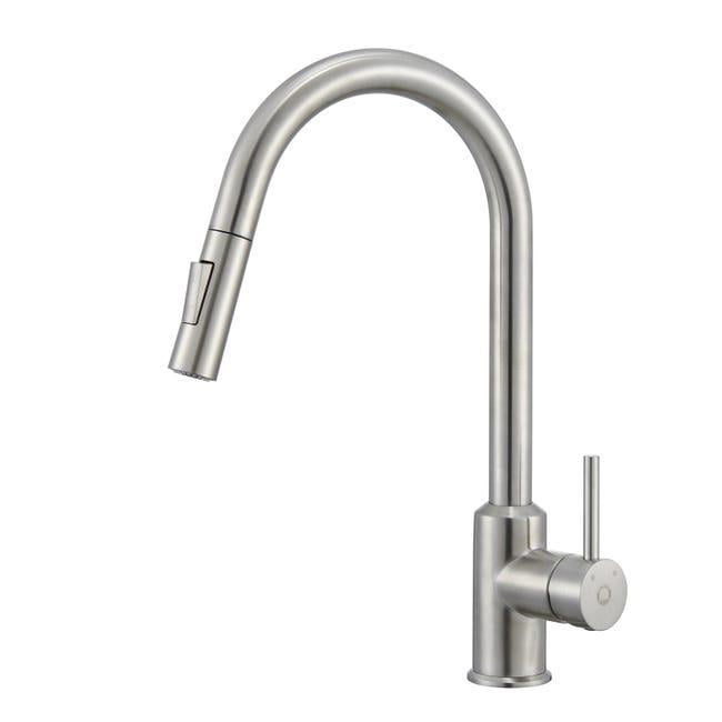 U-Shaped Pull Out Kitchen Mixer Brushed Stainless Steel Kitchen Faucet ...