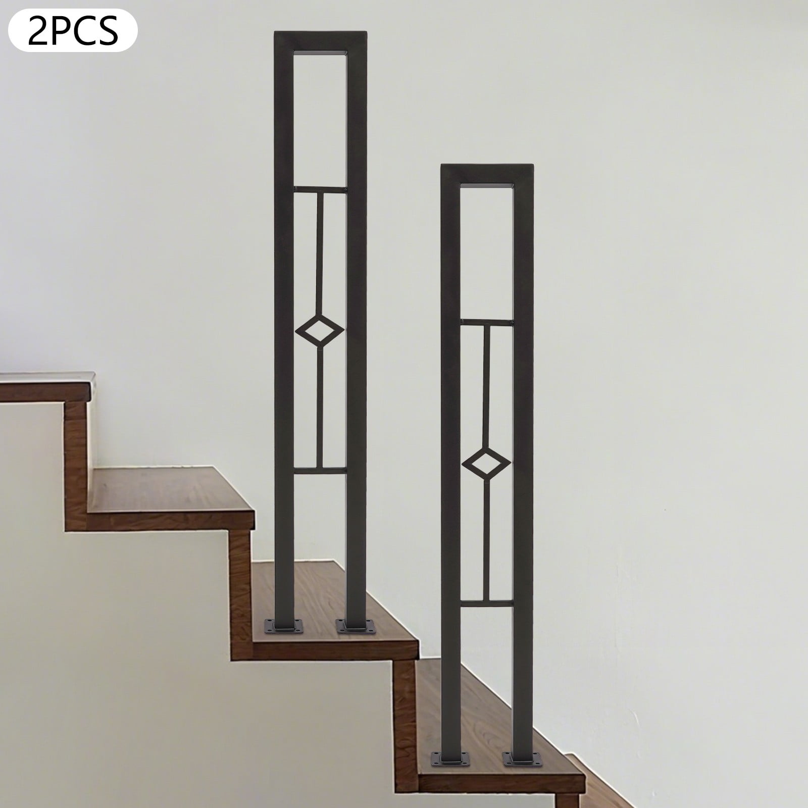 U-Shaped Stair Handrail, Iron Hand Rails Decorative Railing, Corridor ...