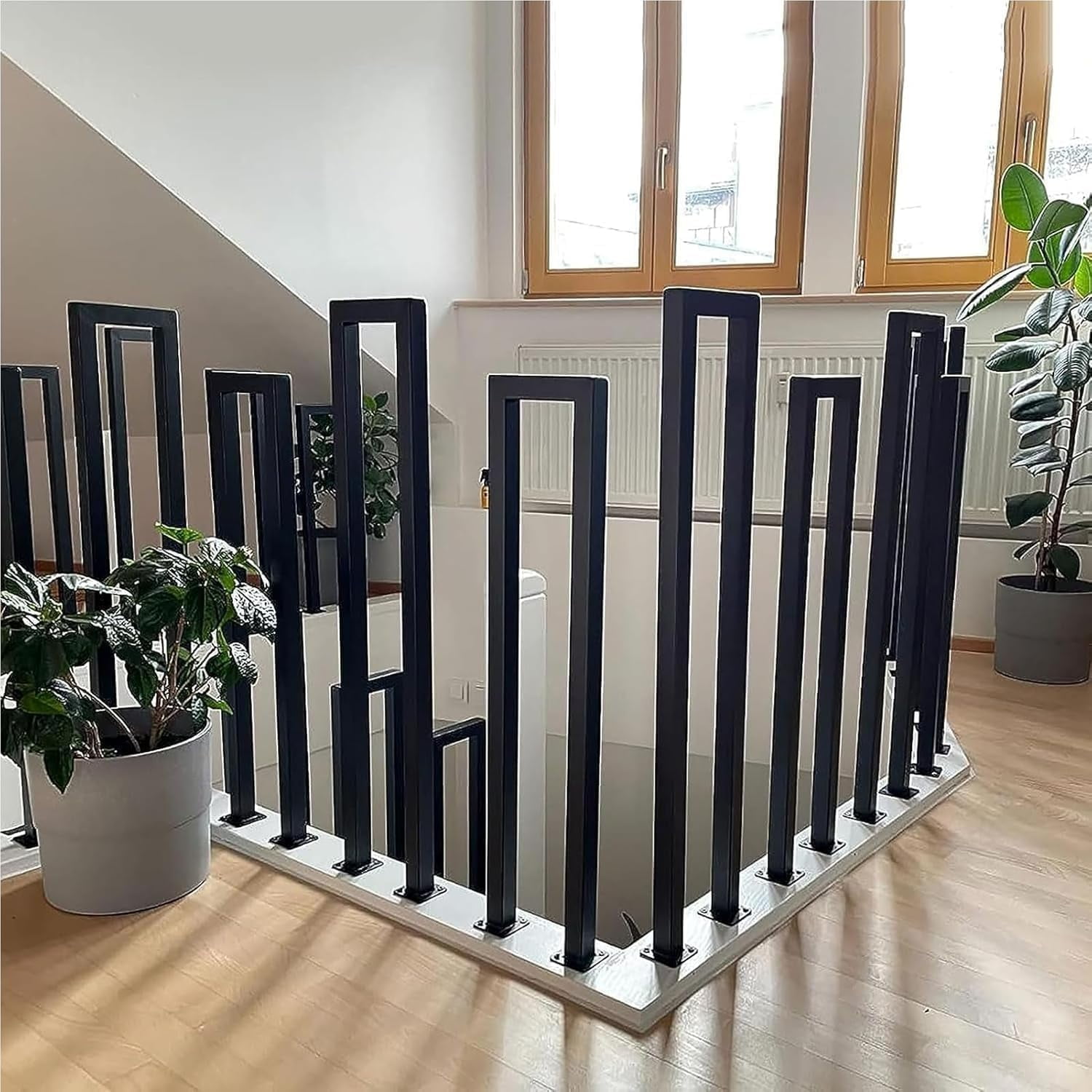 U-Shaped Staircase Handrail, Stair Railing Indoor Outdoor, Sturdy U ...