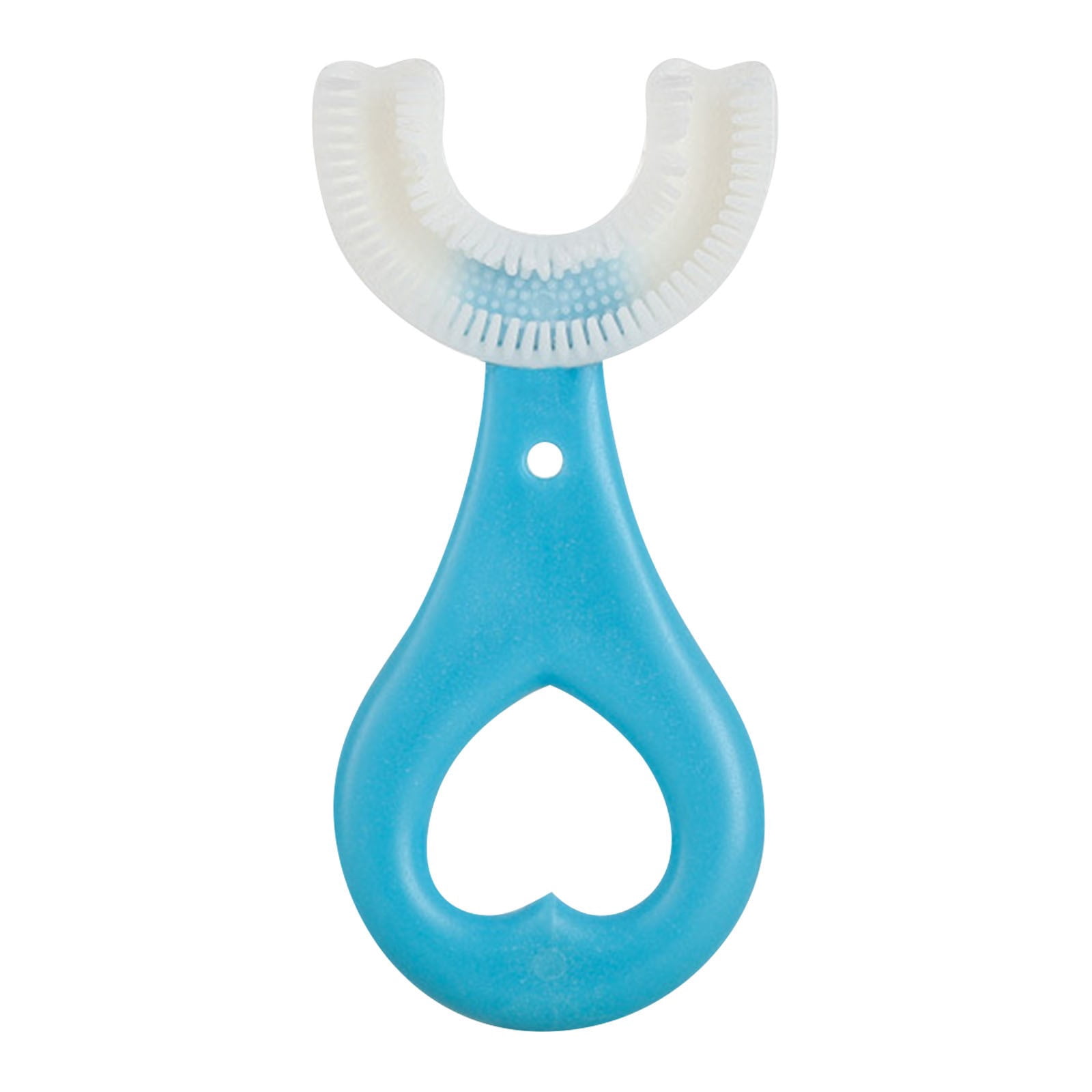 U Shaped Toothbrush Kids, Soft Silicone Brush Head Whole Mouth with ...