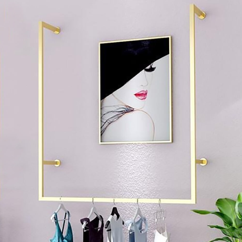U-Shaped Wall Mounted Clothing Display Rack Garment Holder for Shopping ...