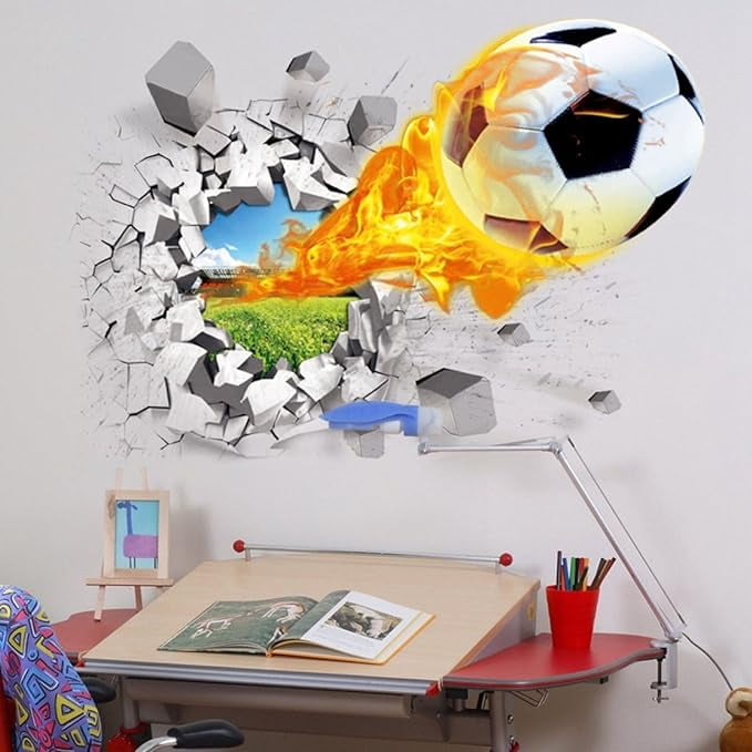 U-Shark® 3D Self-Adhesive Removable Break Through The Wall Vinyl ...