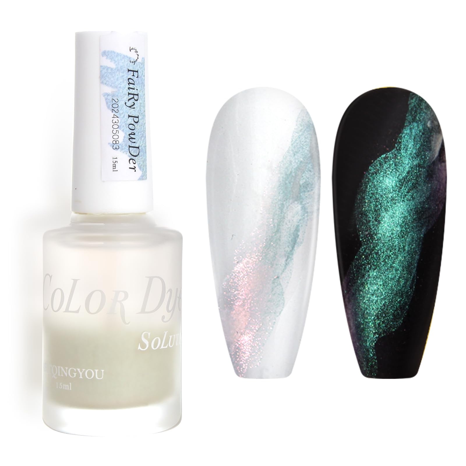 U-Shinein Glitter Marble Nail Polish, 15ml Mermaid Blooming Nail Polish ...