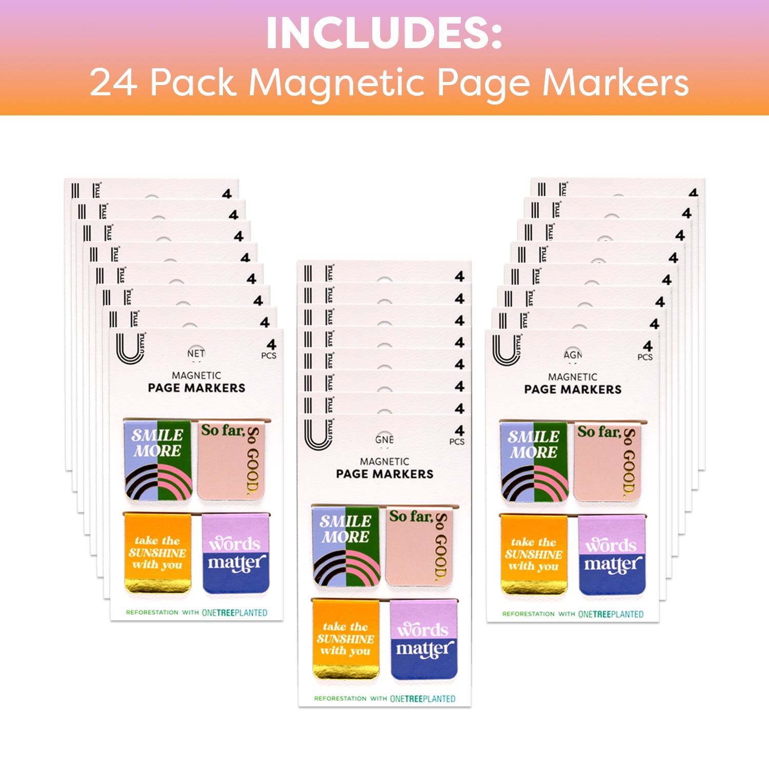 U Style Magnetic Page Markers, 24 Pack of 4-Piece Sets - Walmart.com