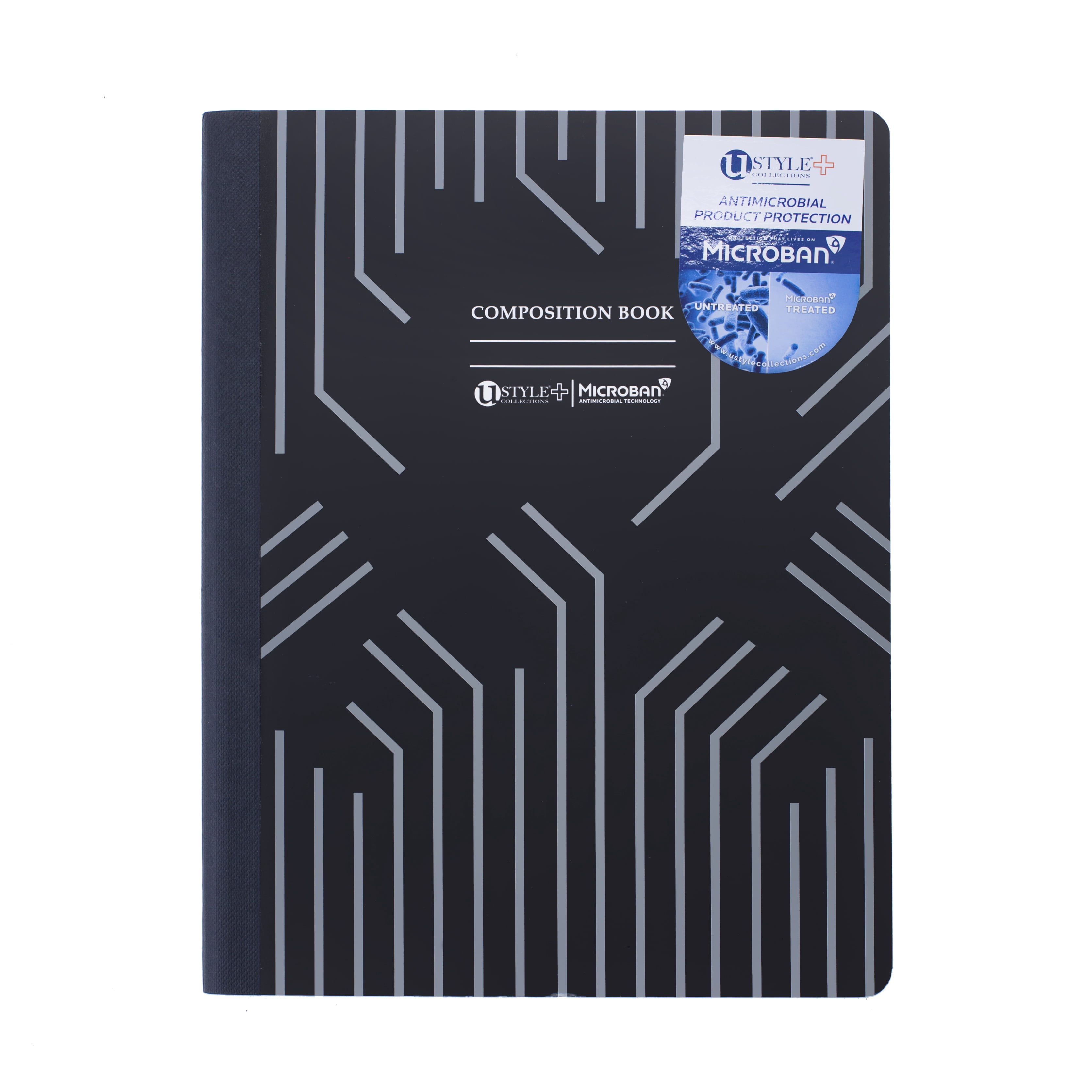 U Style Microban Composition Book 100 Count, College Ruled, Lines ...