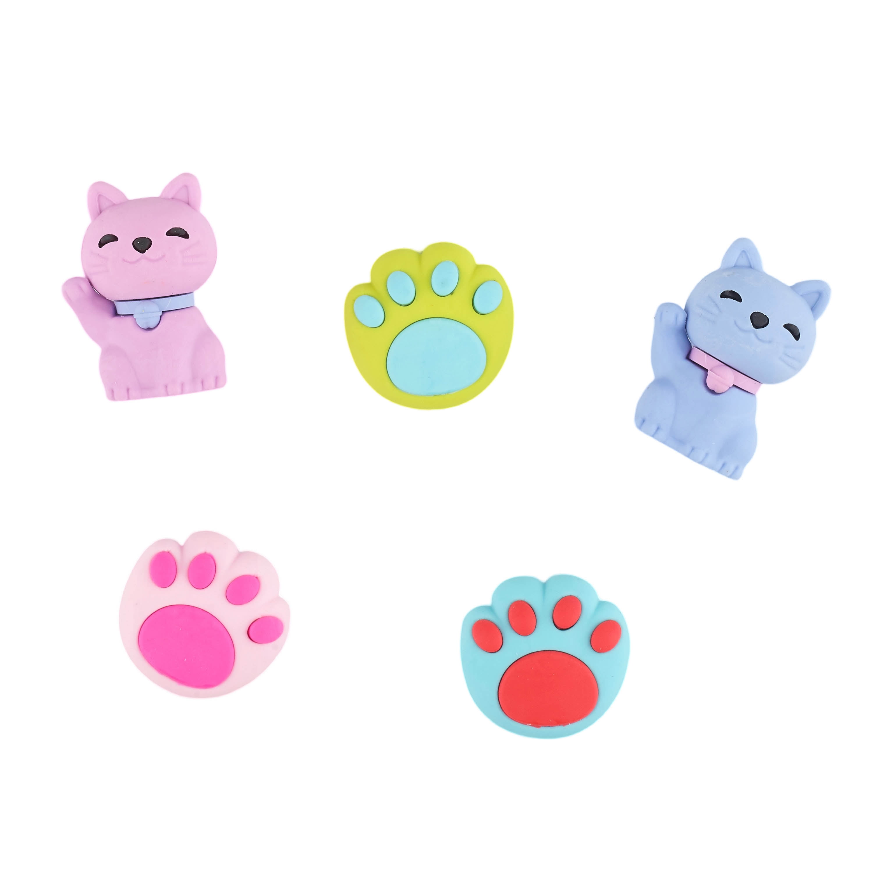 U Style Mini Erasers, 5 Pack, Kitten Paws - Walmart.com