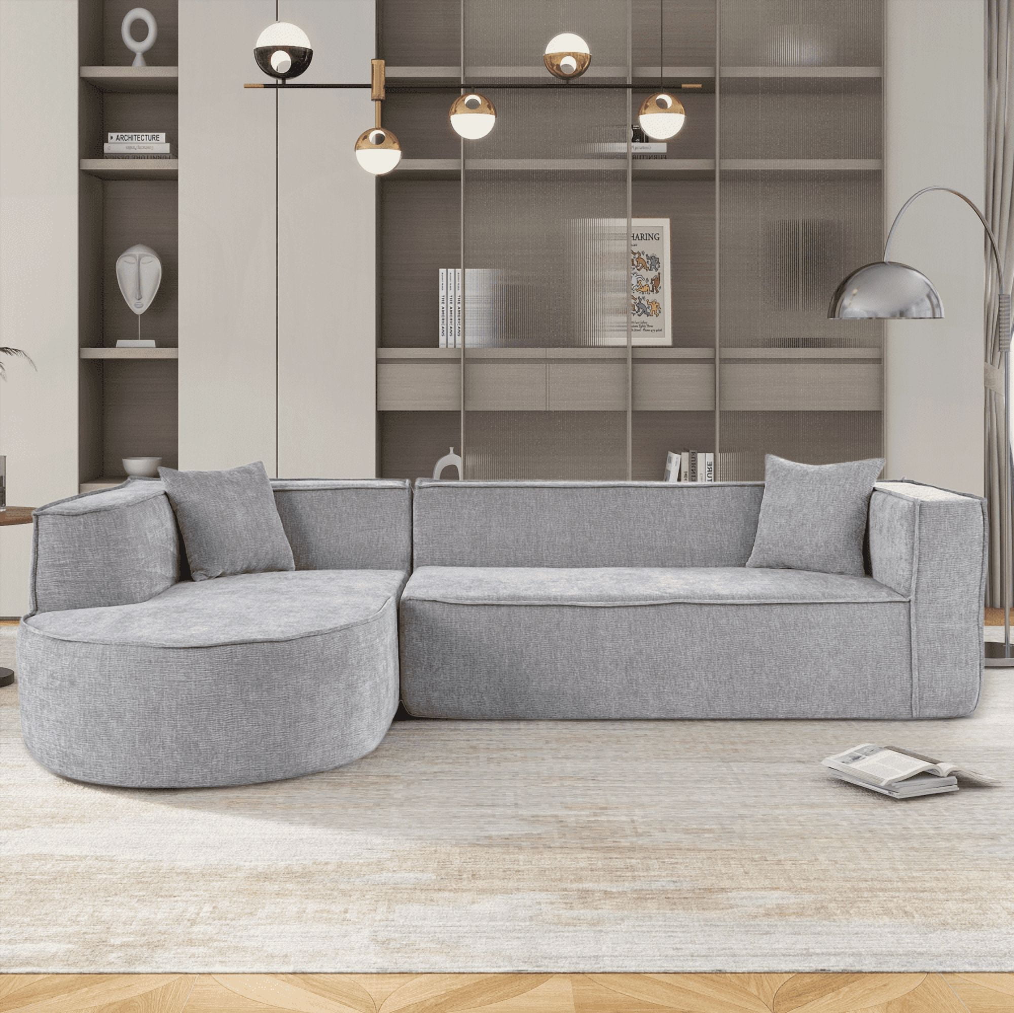U_Style Modern Sectional Sofa for Living Room & Study | Sponge Couch ...