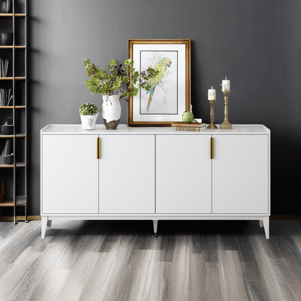 U_Style Storage Cabinet Sideboard Wooden Cabinet with 4 Doors for ...