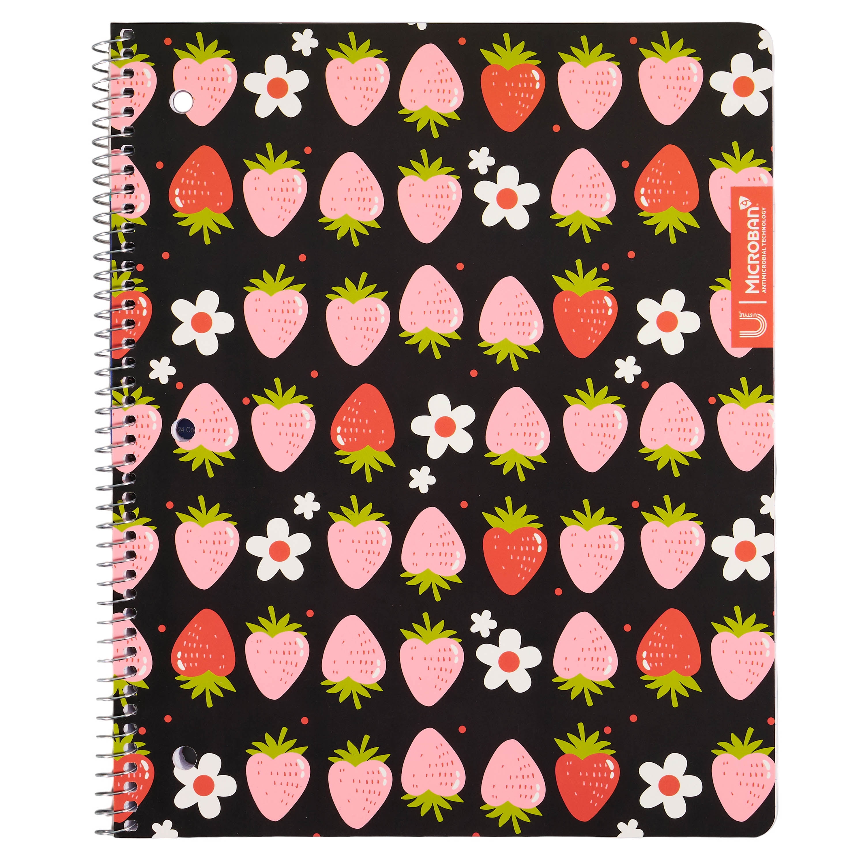 U Style Strawberry 1 Subject Notebook with Microban®, 80 Sheets, Wide ...