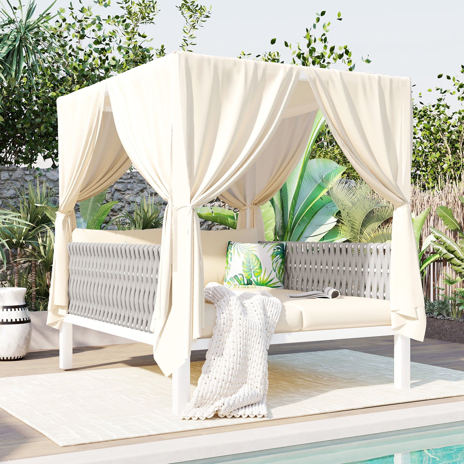 U-Style Sunbed - Zippered Covers - Outdoor Veranda - Pleasant ...