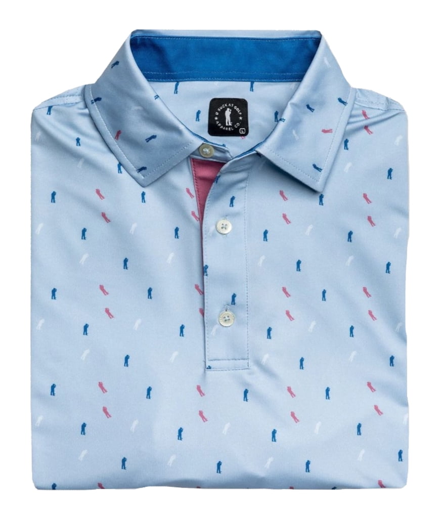 U Suck At Golf Men's High Performance Dry Fit Short Sleeve Golf Polo ...