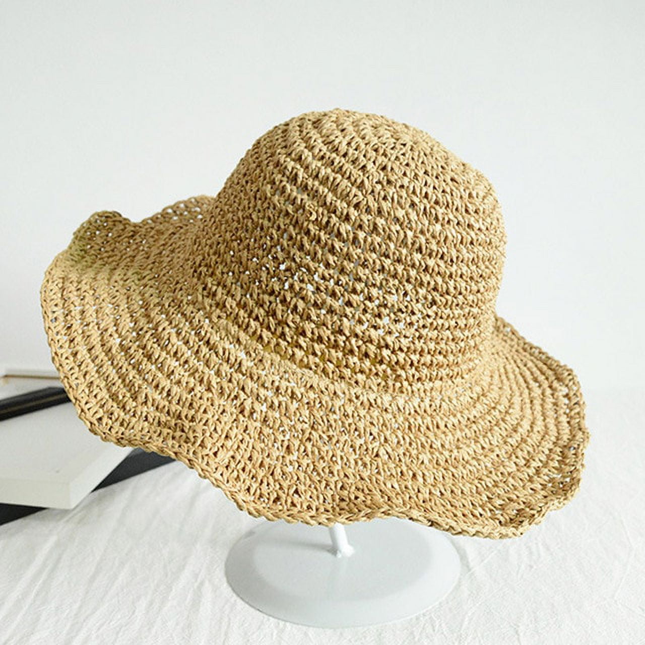 U Sun Hat Summer Beach Hat Fashiona for women Lafite Straw Hat travel sunscreen multifunctional ...