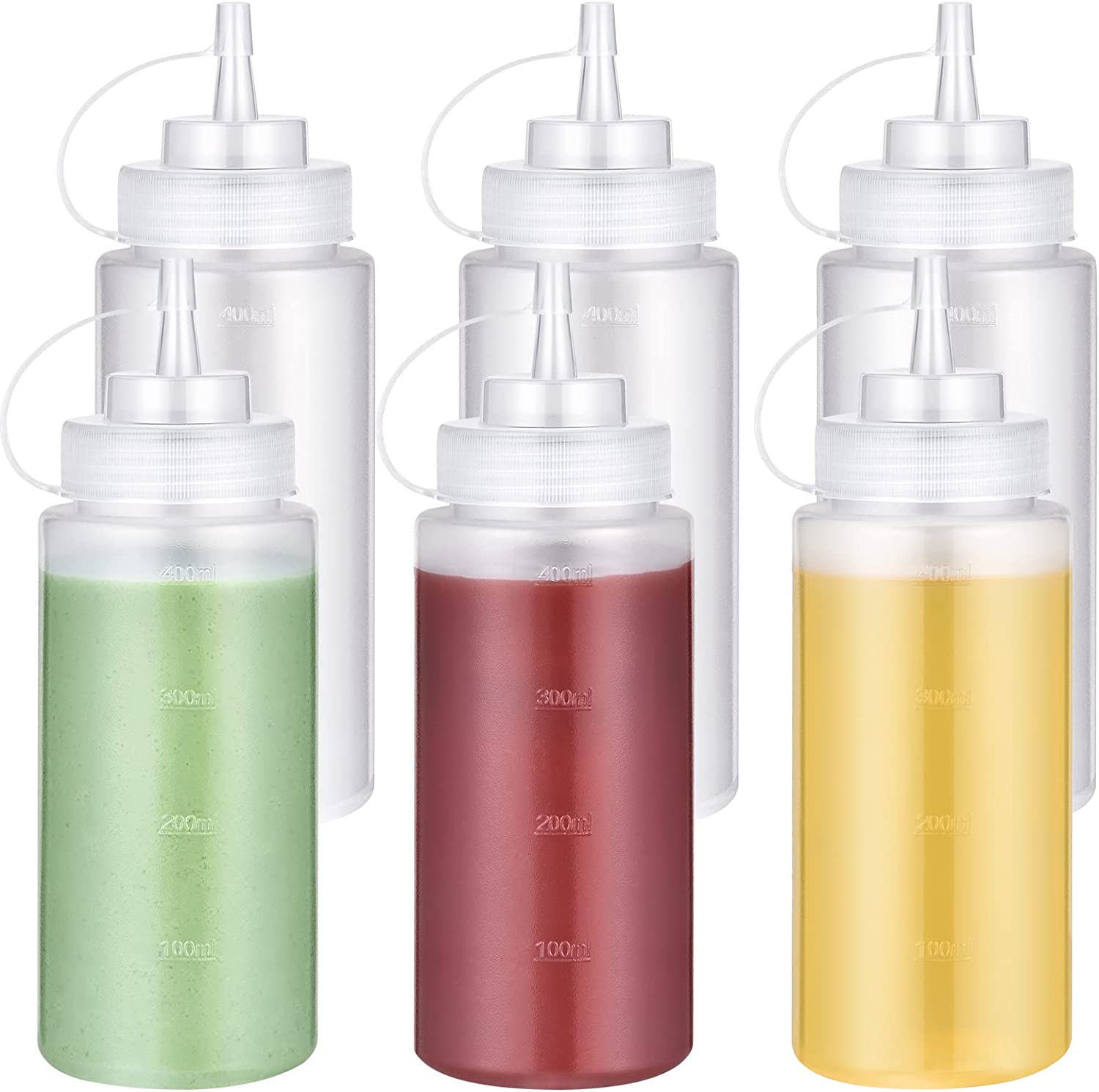 25ml Mini Condiment Squeeze Bottle Honey Squeezable Jar 6 Pack Ketchup ...