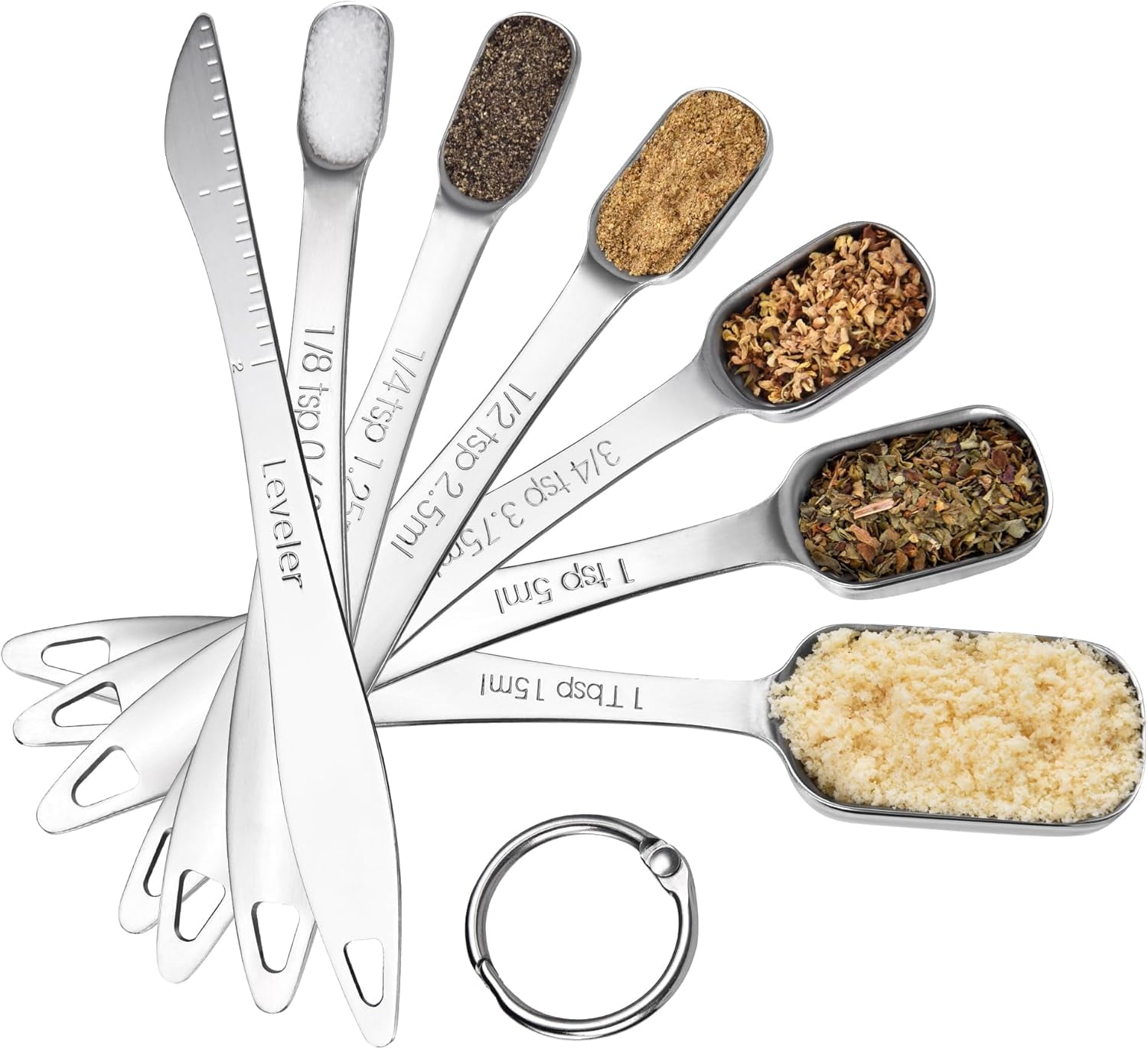 U-Taste Narrow Square Measuring Spoons: 18/8 Stainless Steel Kitchen ...