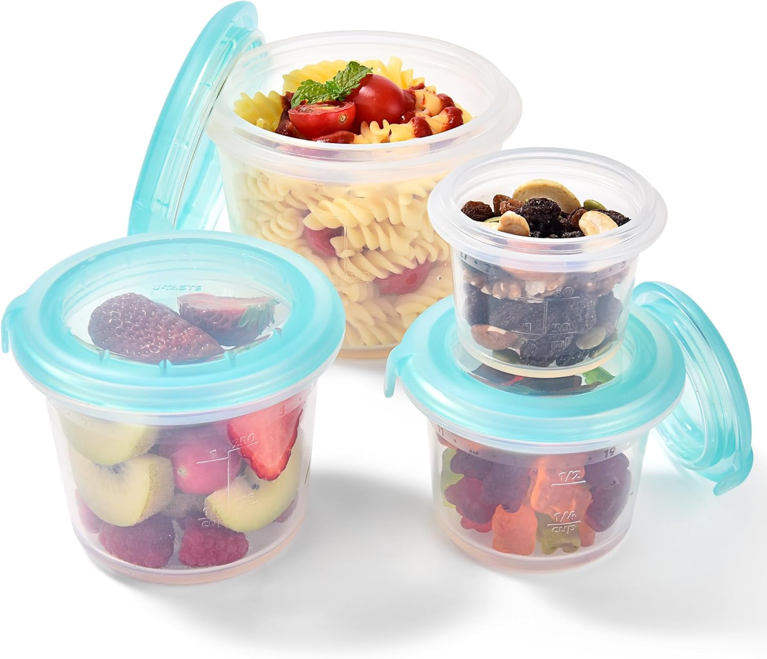 U-Taste Silicone Food Storage Containers Set: Meal Prep Box with ...