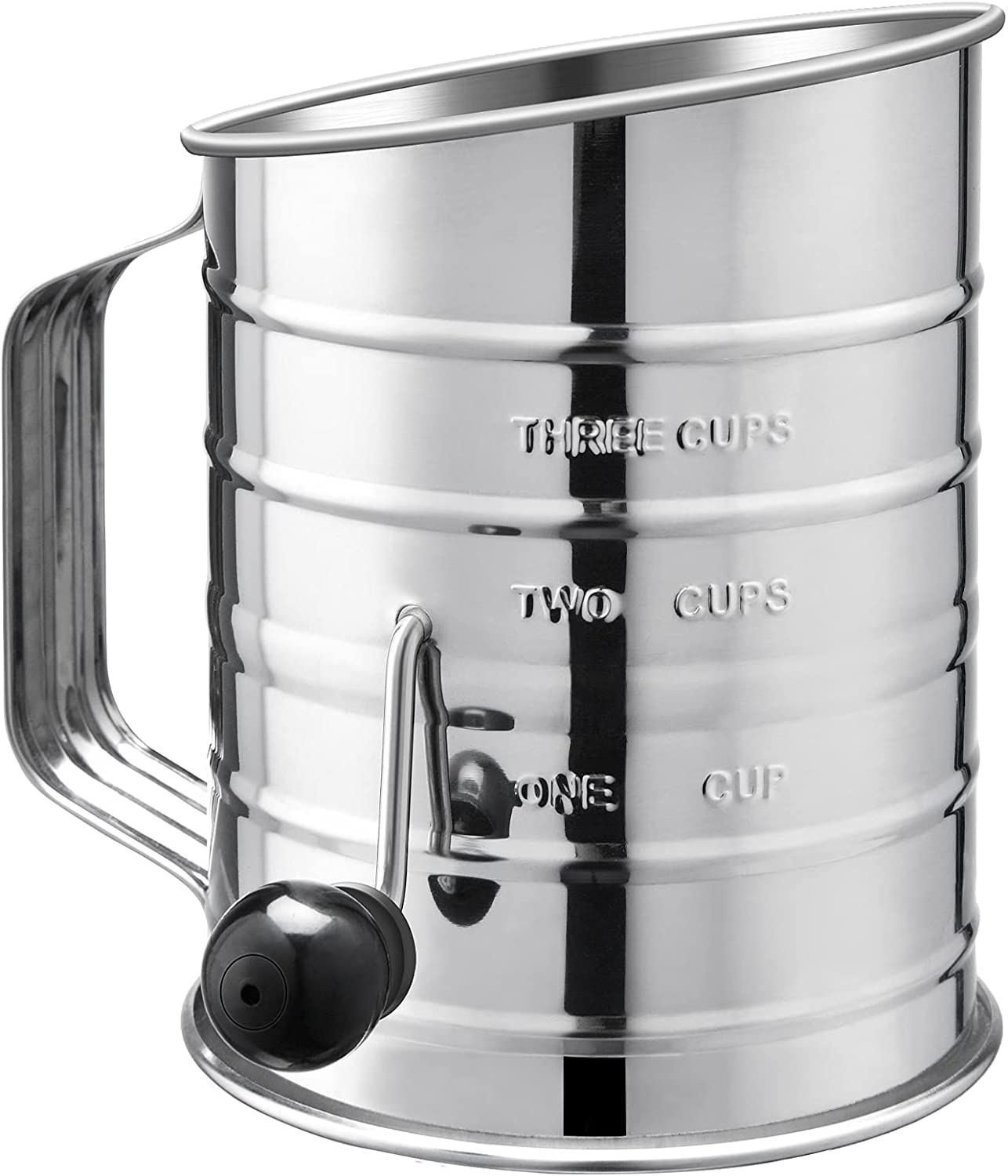 The Pioneer Woman 3-Cup Stainless Steel Crank Flour Sifter and Pastry ...