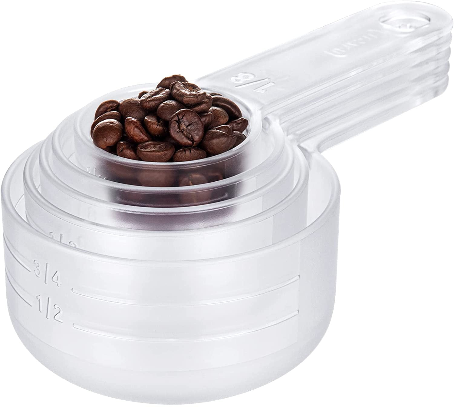 U-Taste Tritan Plastic Clear Measuring Cups Set of 5 for Baking Cooking ...