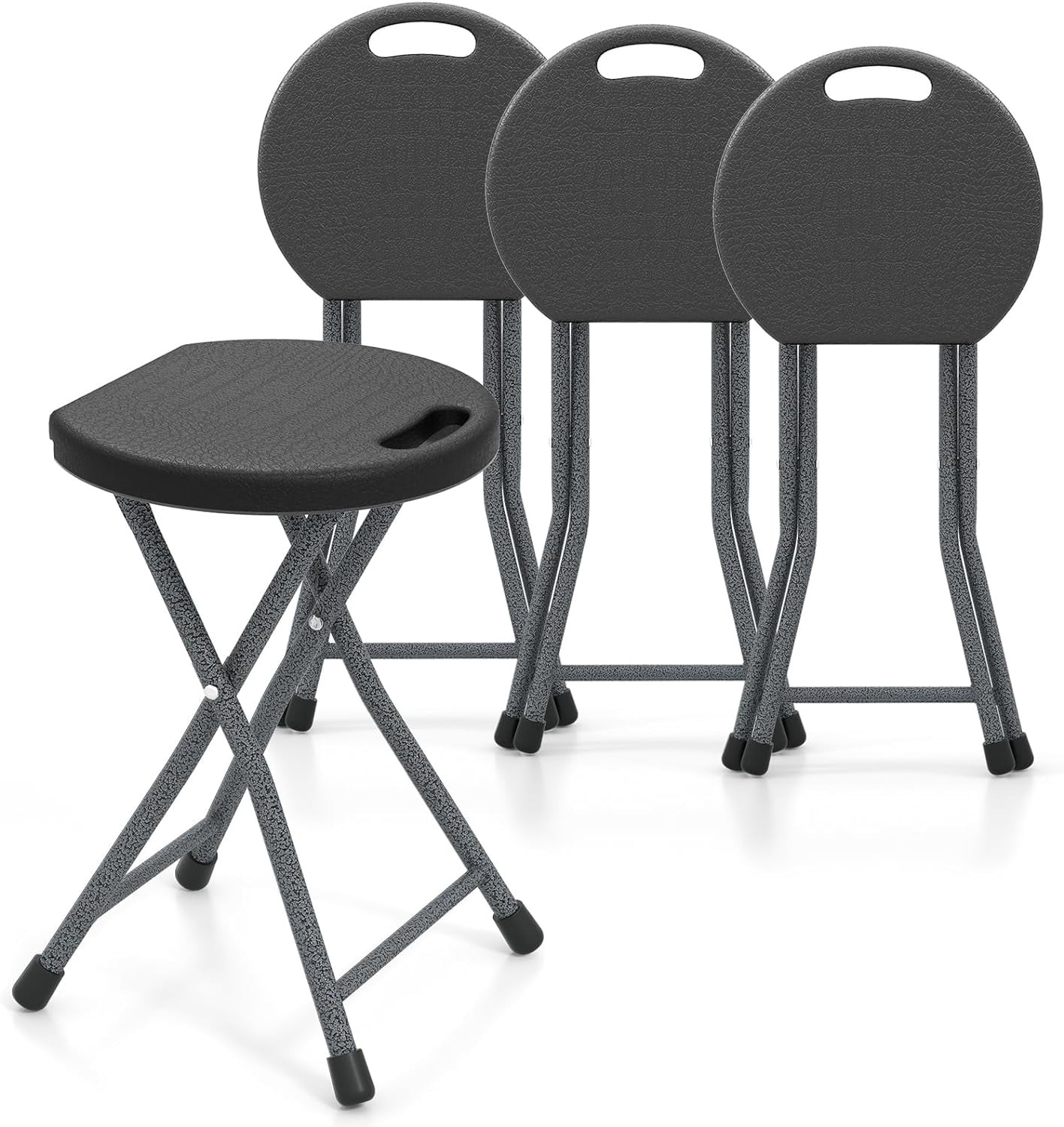 U-ToBe Folding Stool,18in Portable Collapsible Bar Stool with Handle ...