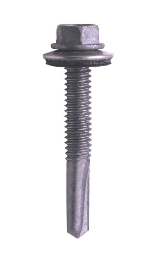 U-Turn Fasteners Self Tapping Screws - #12-24 x 1-1/2" Hex Washer Head Self-Drilling Tek Screw ...