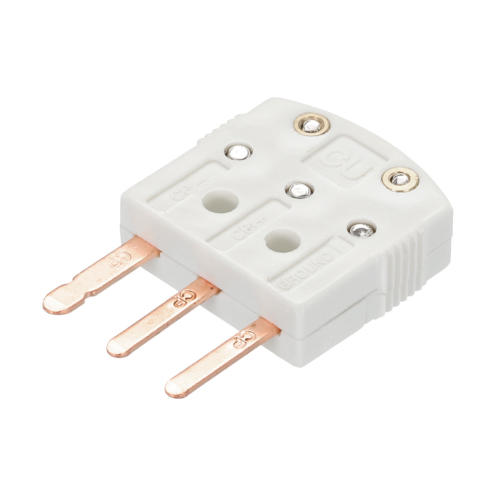 U Type Thermocouple Wire Connectors Male Plug Adapter with 3 Prong Flat ...