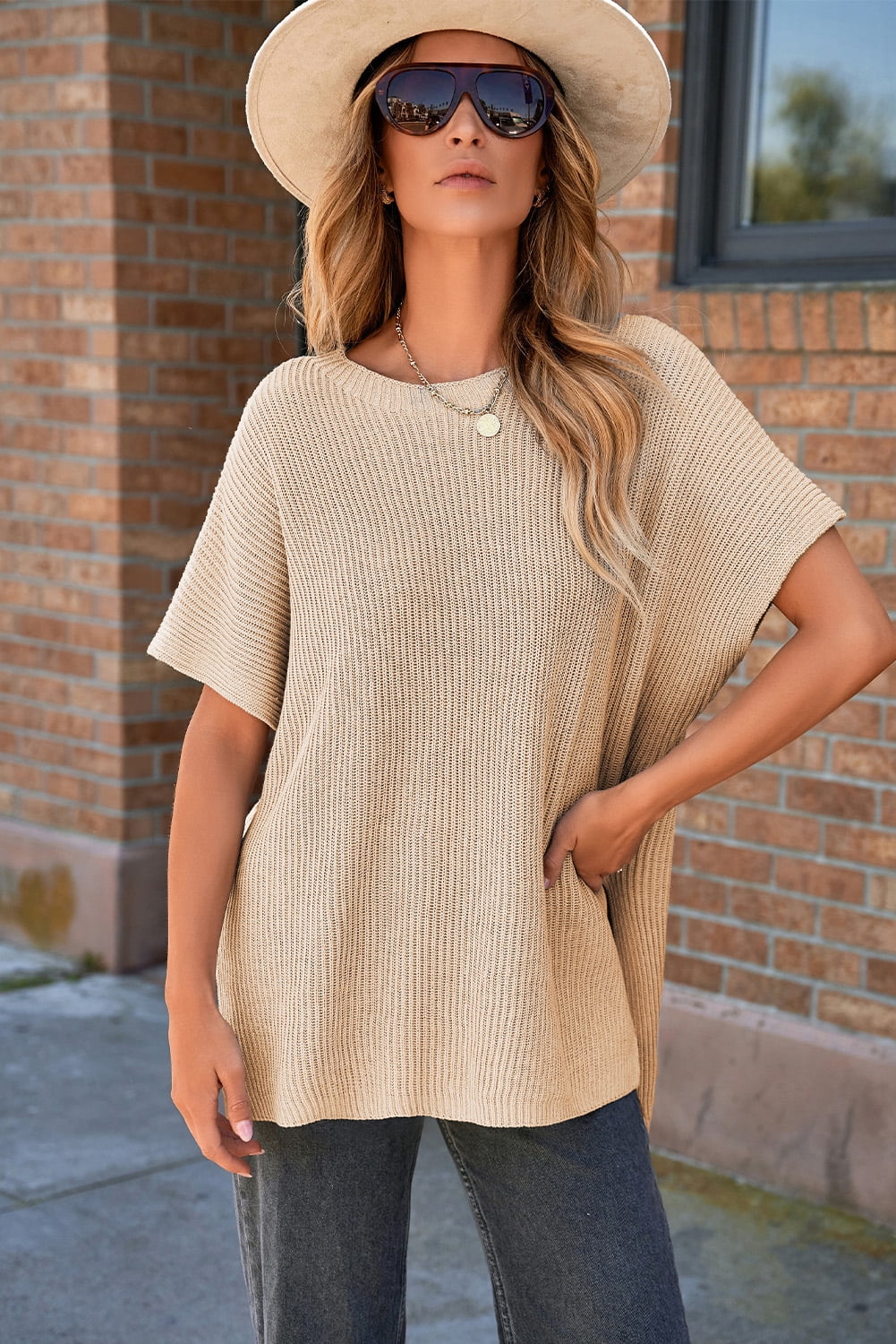 U.Vomade Cozy Oversized Tunic - Side Slit, Sizes 4-18, Stylish Fit ...