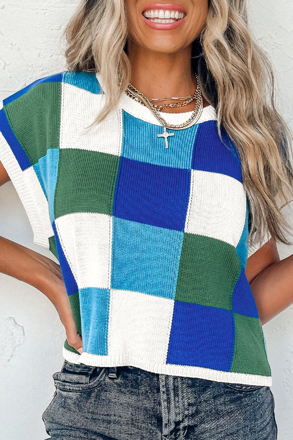 U.Vomade Dark Blue Plaid Top: Stylish, Cozy, Essential for Every ...