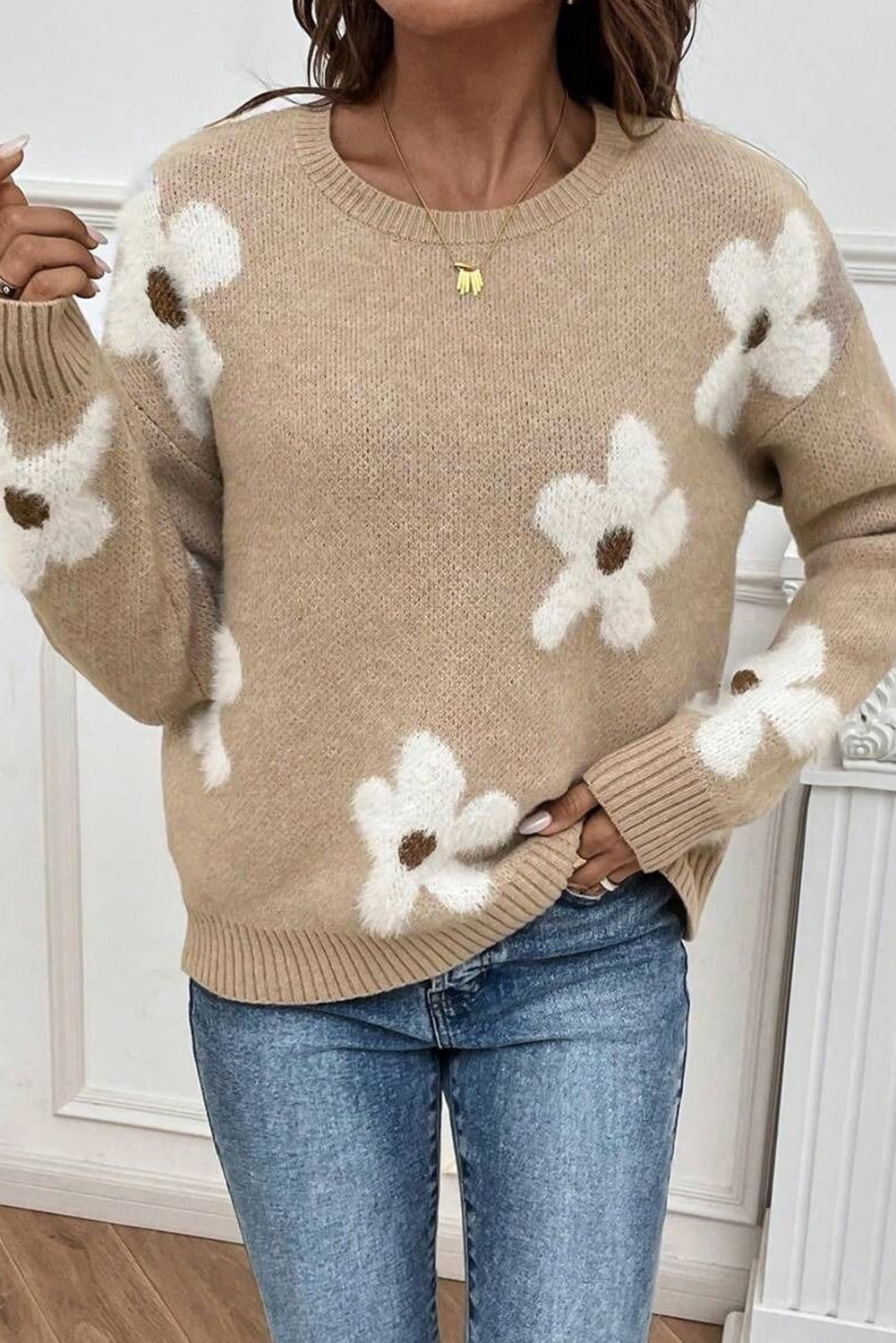 U.Vomade Essential Ribbed Sweater: Cozy & Elegant - Walmart.com