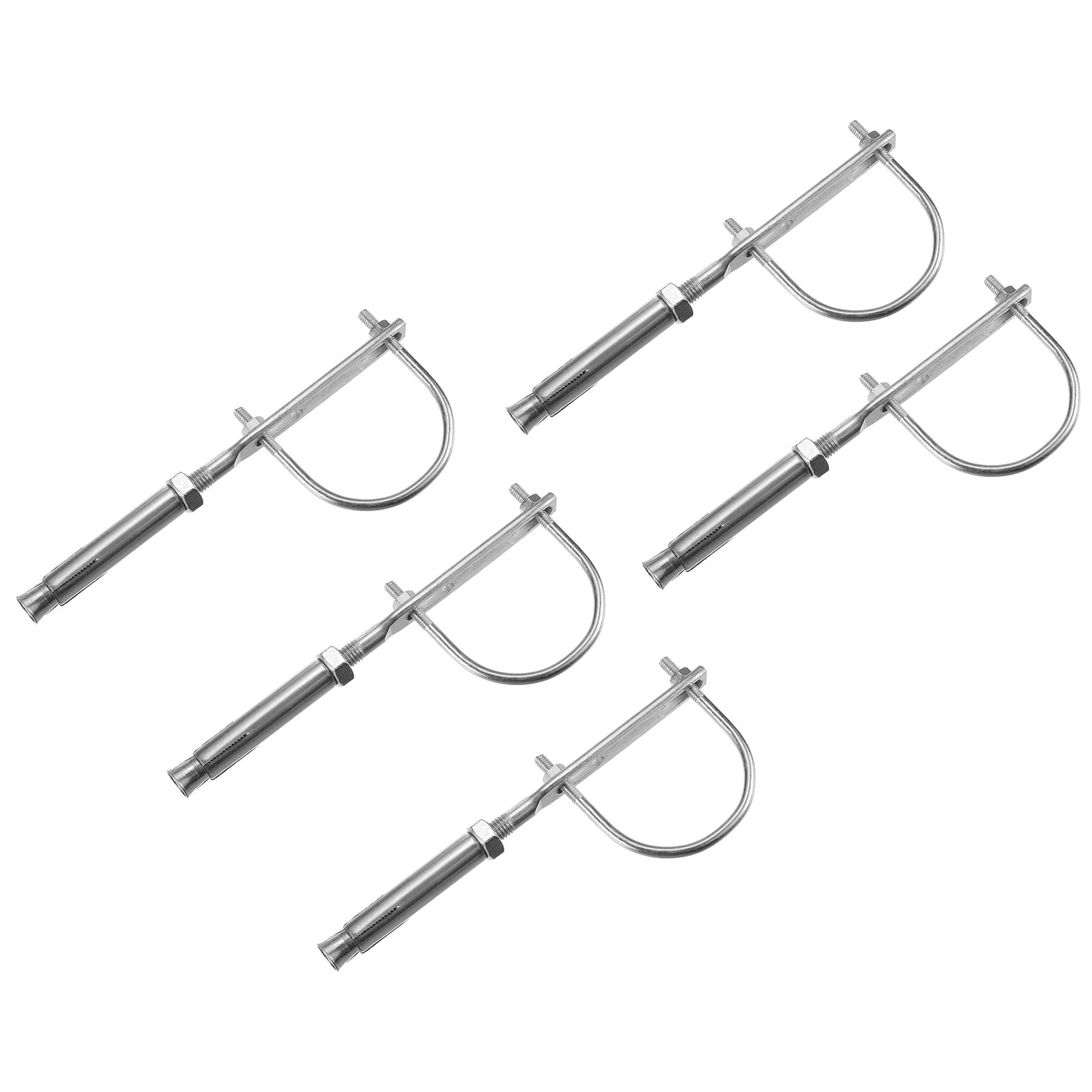 U-bolt Pipe Clamp with Expansion Screw, 5 Pack Fit 2"(50mm) Pipe ...