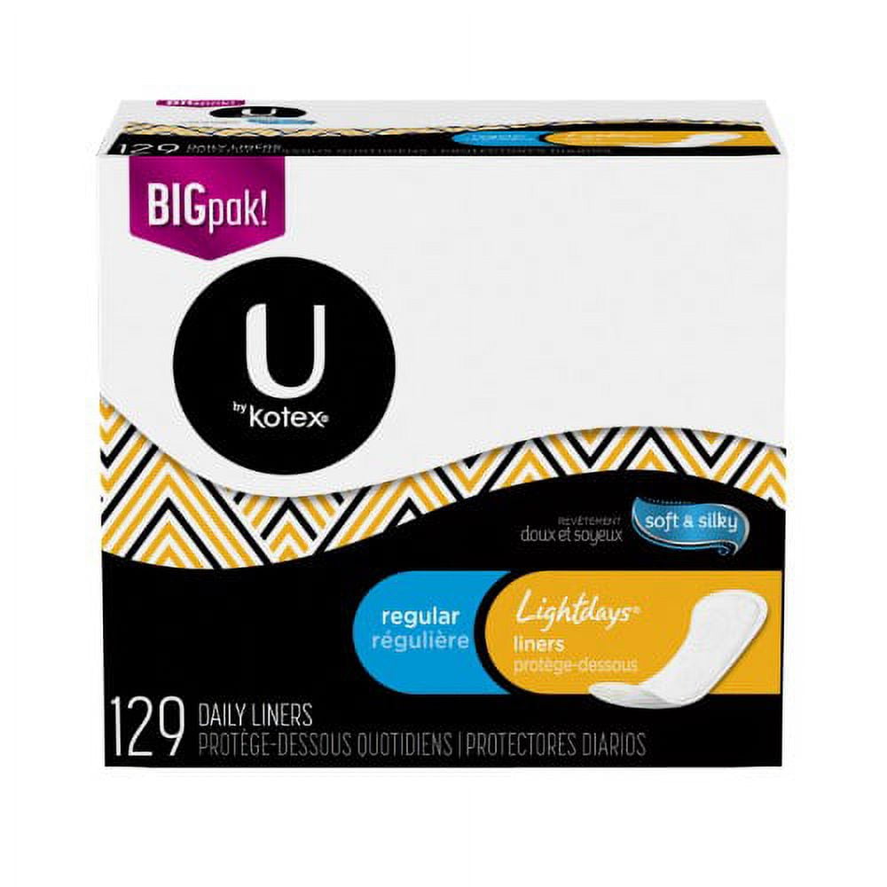 U by Kotex Daily Liners, Very Light (Pack of 48) - Walmart.com