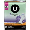 U by Kotex Maxi Pads, Overnight, Unscented 14 each (Pack of 2 ...