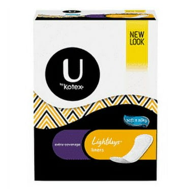 U by Kotex Security Lightdays Panty Liners, Long, Unscented, 96 Count ...
