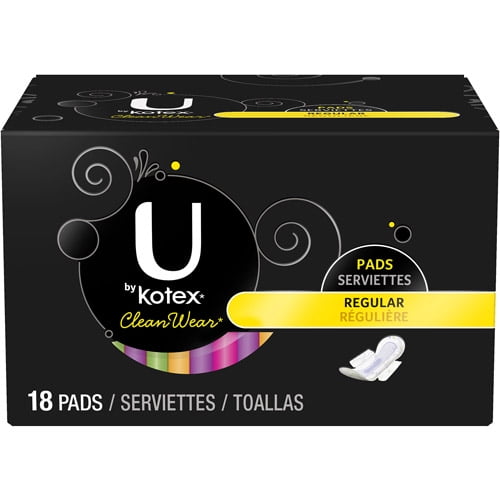 U by Kotex Ultra Thin Regular Maxi Pads 18 - Walmart.com