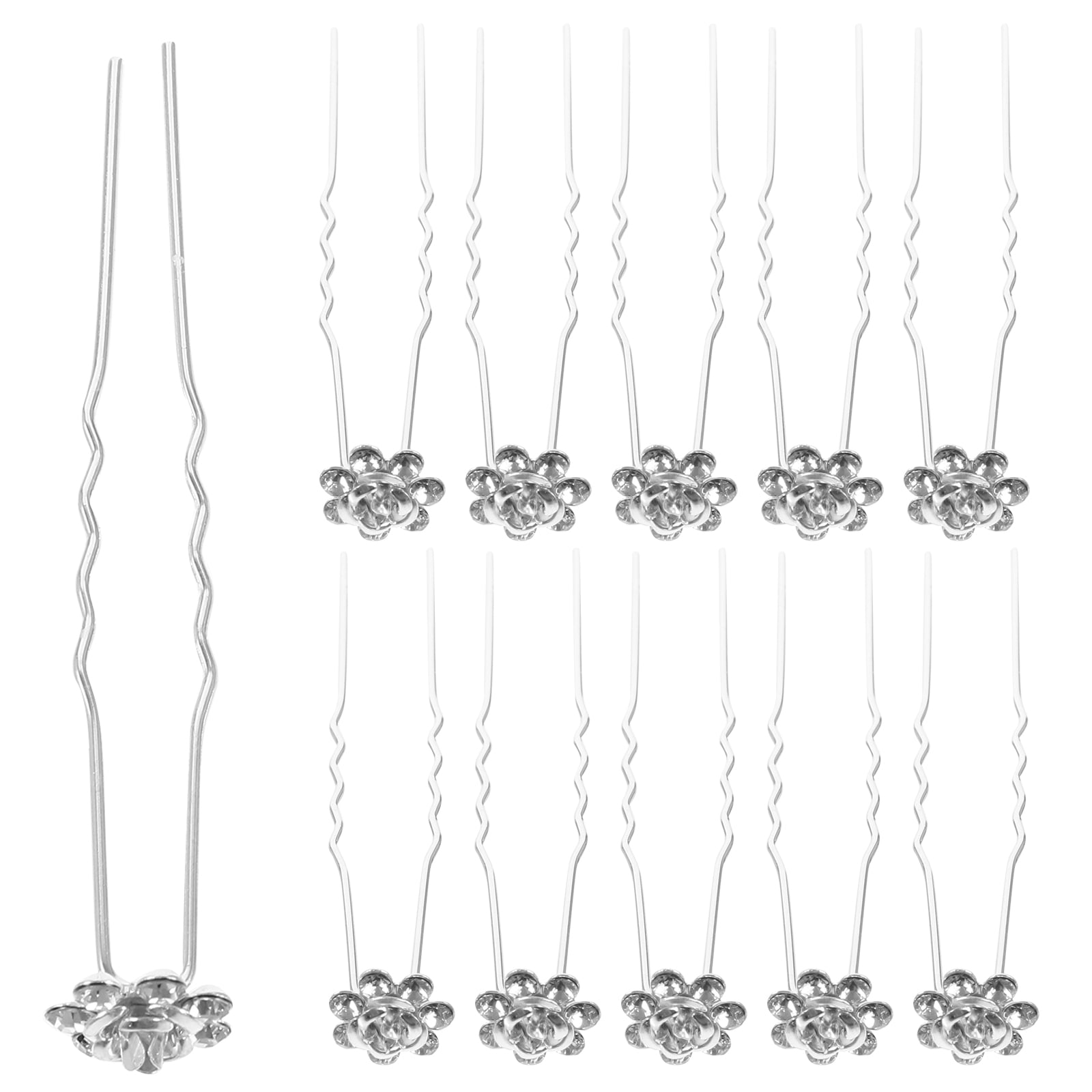 U-clip Bride Bridesmaid 20 Pcs Headgear Metal Plastic Hair Pin ...