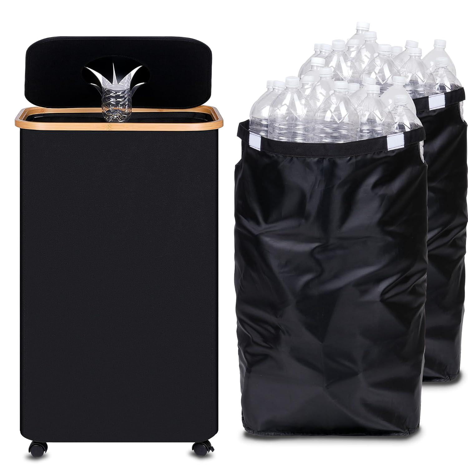 U&g Recycling Bin for Kitchen, Indoor Home Recycle Bins with Wheel ...