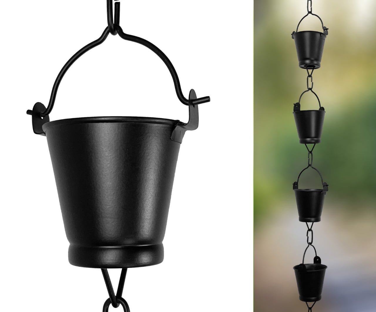 U-nitt Rain Chains, Roof Gutter Downspout Channel, Rainwater Catcher ...