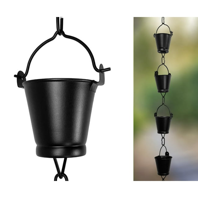 U-nitt Rain Chains, Roof Gutter Downspout Channel, Rainwater Catcher ...